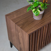 Fluted Storage Cabinet, Fluted Walnut Media Unit | KODA Studios