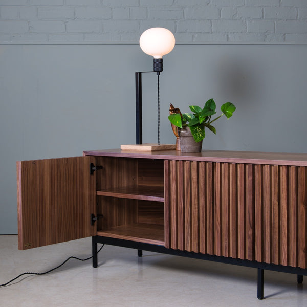 Fluted Storage Cabinet, Fluted Walnut Media Unit | KODA Studios