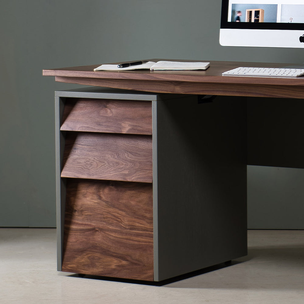 Sit-Stand Walnut Desk - Height Adjustable Desk | KODA Studios