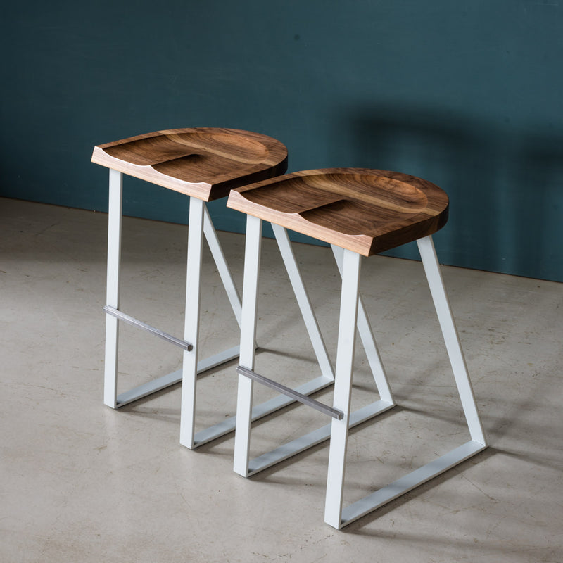 Walnut Counter Stool Angle – Stool Furniture | KODA Studios